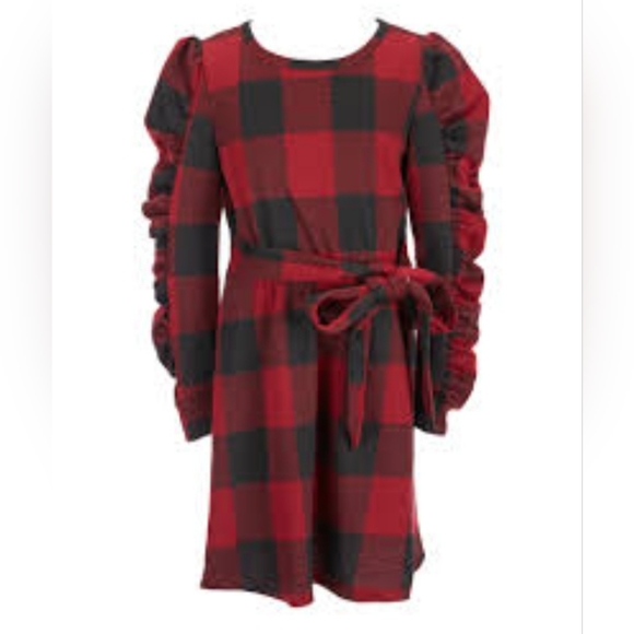 Rare Editions | Dresses | Rare Edition Girl 76 Buffalo Check Knit Dress ...